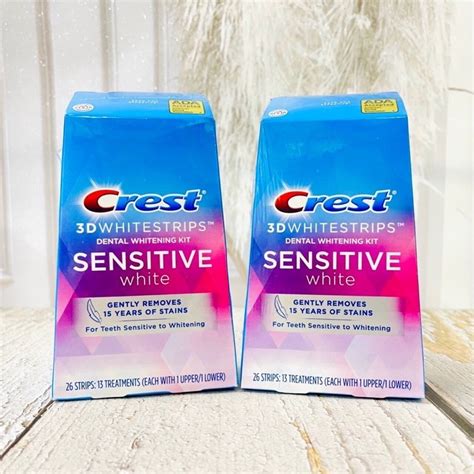 Crest 3d Whitestrips Sensitive White Teeth Whitening Strips Usa Odd 1