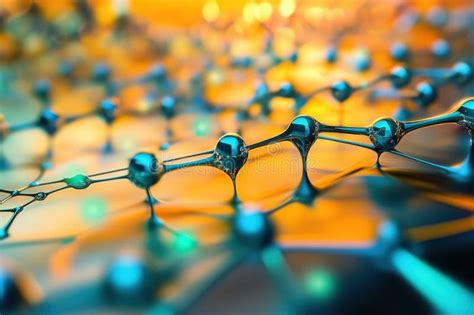 Intricate Molecular Structure Illuminated By Warm Highlights And Soft