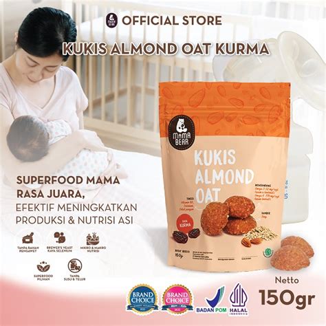 Beli Kukis Almond Oat Rasa Kurma Mamabear Lactation Booster