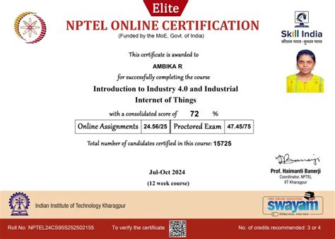 Ambika R On Linkedin Industry40 Iiot Nptelcertification
