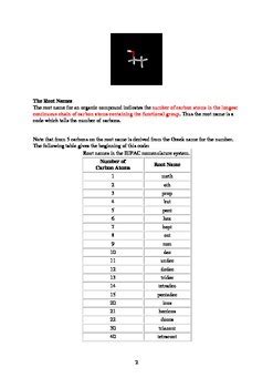 How To Name Organic Compounds Chemistry Study Aid Handout TpT