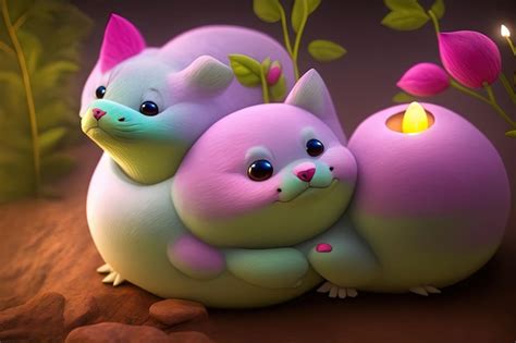 Premium Ai Image A Cute Fat Cat Illustration Generative Ai