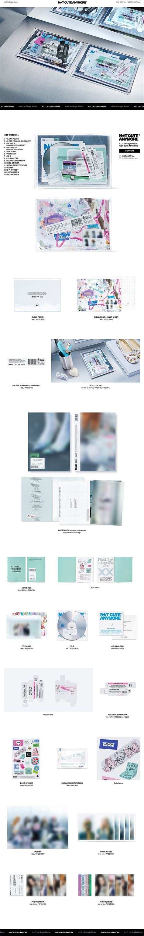 Illit Not Cute Anymore 1st Single Album 3 Version Set 2 Set 1