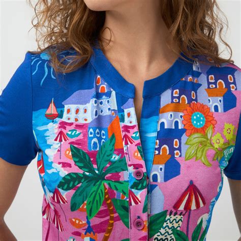 Iris Button Through Top Cloverlaneboutique