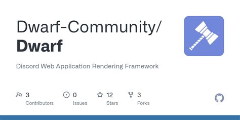 Github Dwarf Communitydwarf Discord Web Application Rendering Framework