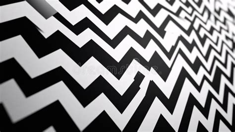 A Monochromatic Geometric Texture Featuring Zigzag Patterns With Sharp Angles And High Contrast