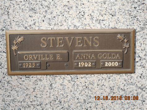 Anna Golda Wells Stevens 1902 2000 Find A Grave Memorial