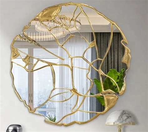 Designer Wandspiegel Facette Illusion Gold Lionsstar Gmbh
