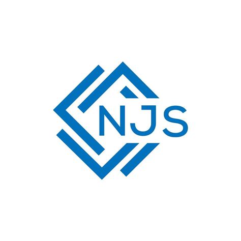 Njs Letter Logo Design On White Background Njs Creative Circle Letter