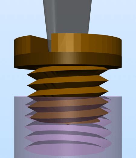 Screw Driving A Initial Configuration B Clockwise Rotation