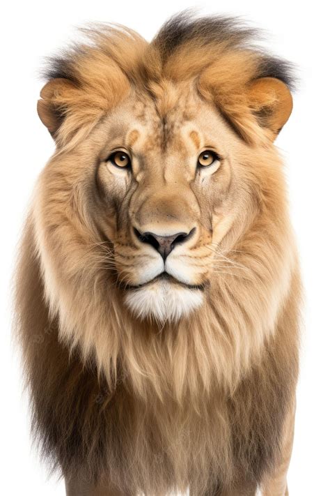Premium Ai Image Lion Isolated On White Generative Ai