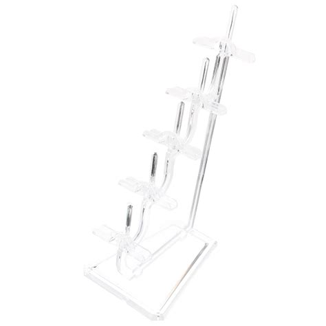 Five Layer Glasses Frame Display Shelves Clear Acrylic Stand Eyeglass