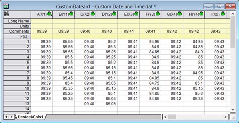 Help Online Origin Help Unstacking Worksheet Columns