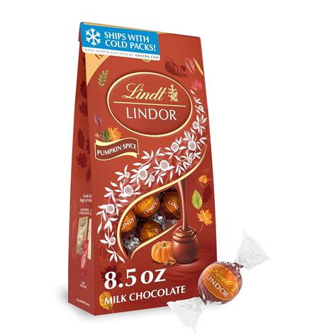 Lindt Lindor Fall Pumpkin Spice Milk Chocolate Candy Truffles 8 5 Oz Bag Grocery