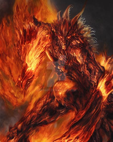 Ifrit The Fire Demon By Intiart On Deviantart