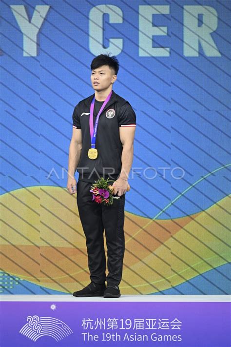 Rahmat Erwin Raih Medali Emas Angkat Besi Asian Games Antara Foto