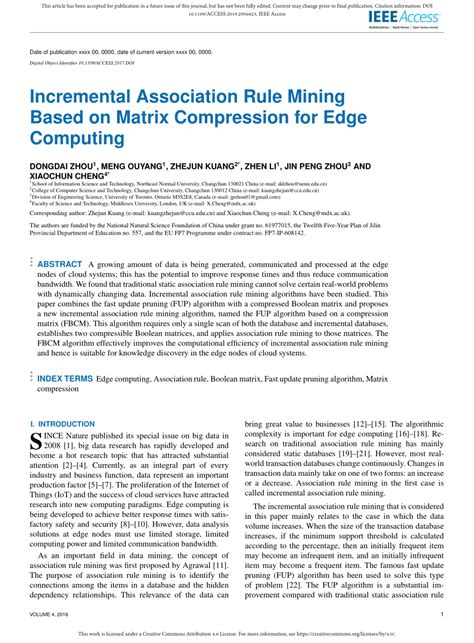 Pdf Incremental Association Rule Mining Based On Matrix Compression