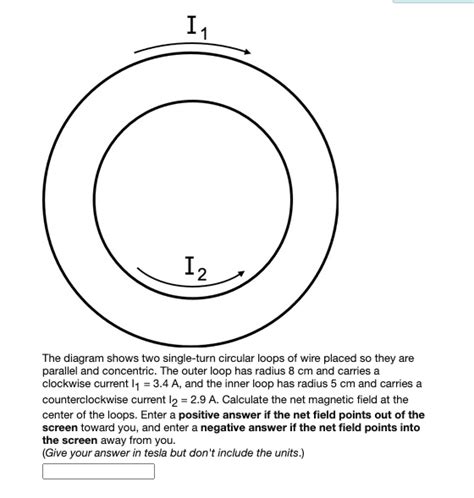 solved i 12 the diagram shows two single turn circular loops