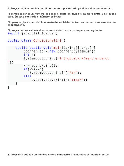 Java Ejercicios Pdf Java Lenguaje De Programación Ciencias De La Computación