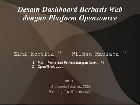 Desain Dashboard Berbasis Web Dengan Platform Opensource Pdf