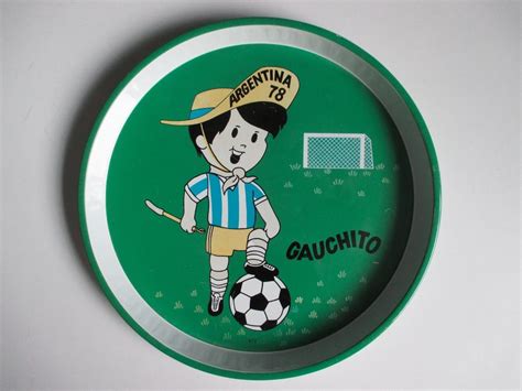 Original World Cup Soccer Football Argentina 1978 Tray With Mascot