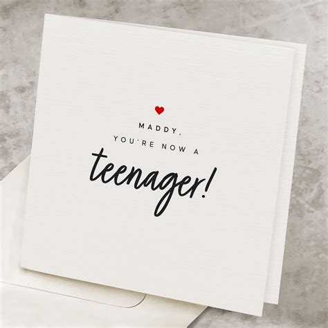 Funny 13th Birthday Card For Girl Personalized 13th Birthday T For