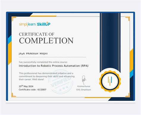 Jaya Prakash Majhi On Linkedin Im Excited To Announce That Ive Earned A Robotics Certificate