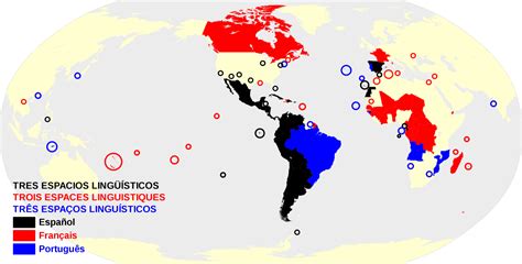 The Three Linguistic Spaces French Portuguese Maps On The Web