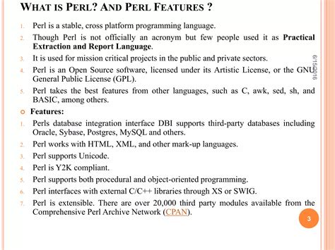Introduction To Perl Ppt