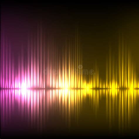 Purple Yellow Wave Abstract Equalizer Background Stock Vector