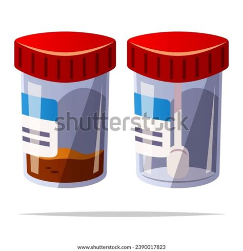 Stool Sample Container Vector Isolated Illustration Stock Vector