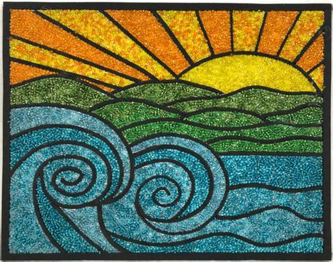 Bead Mosaic Kit 8x10 Ocean Tide Bead Art By Sabrina Frey