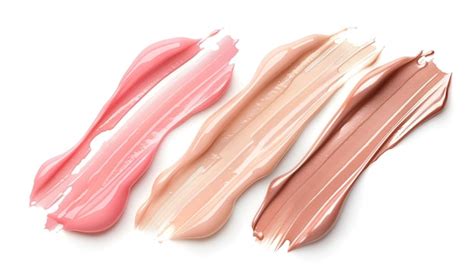 Premium Photo Lip Gloss Texture Composition Isolated On White