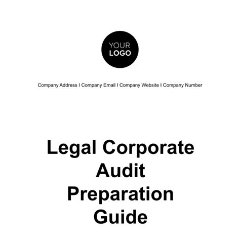 Legal Corporate Audit Preparation Guide Templates Edit Online Legal Corporate Audit Preparation Guide Templates Edit Online