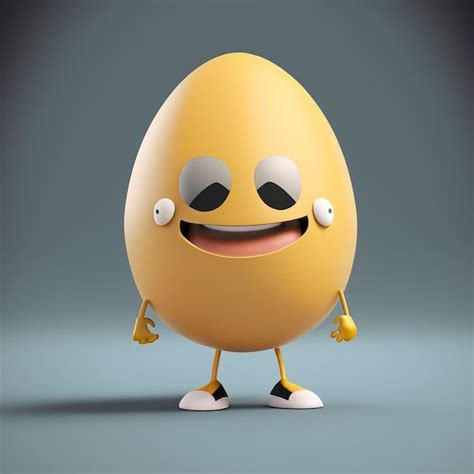 Premium Ai Image Cute Egg Character A High Quality Illustration