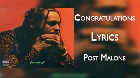 Congratulations Post Malone Lyrics Youtube