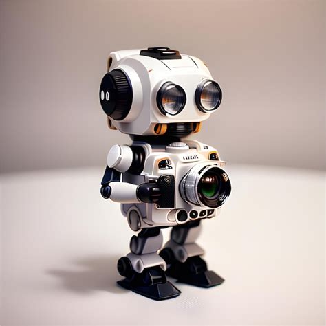 Premium Ai Image Illustration Of A Small Robot Holding A Camera