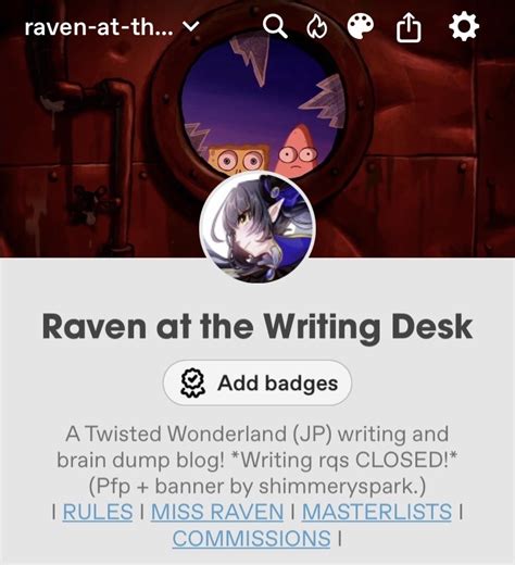 Stop I Just Noticed The Spongebob Header 😭 Raven At The Writing Desk On Tumblr