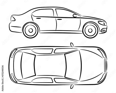 Car Drawings Top View