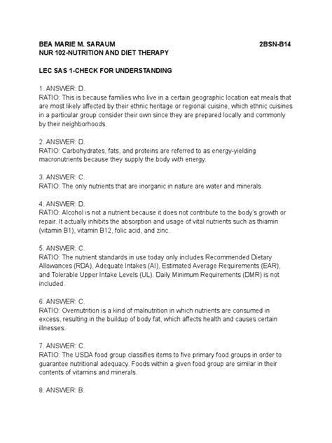 Nur 102 Lecture Sas 1 12 Pdf Nutrients Pregnancy