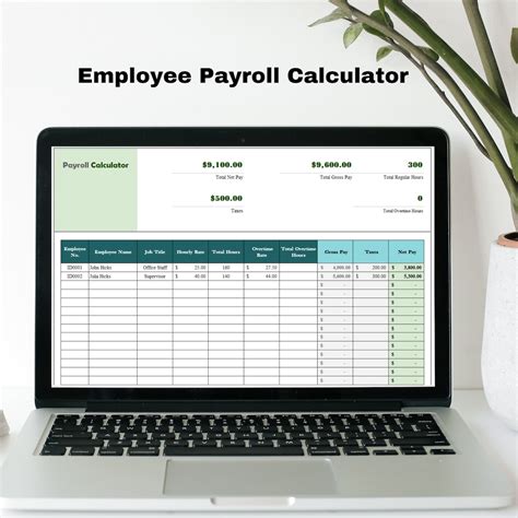 Automated Payroll Calculator Excel Employee Payroll Template Payroll
