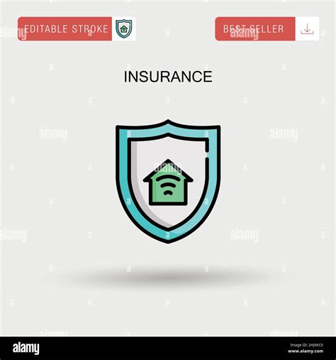 Insurance Simple Vector Icon Stock Vector Image And Art Alamy