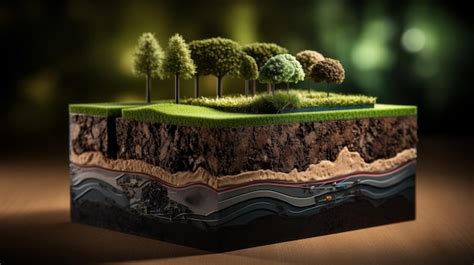 Detailed Soil Cross Section Of Lush Grass With Extensive Root Network