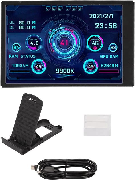 Computer Temp Monitor IPS Full View Display PC Sensor Panel Display USB Type C Interface For