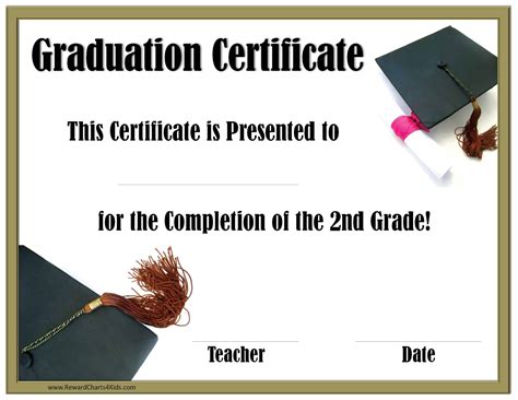 8th Grade Graduation Certificate Template