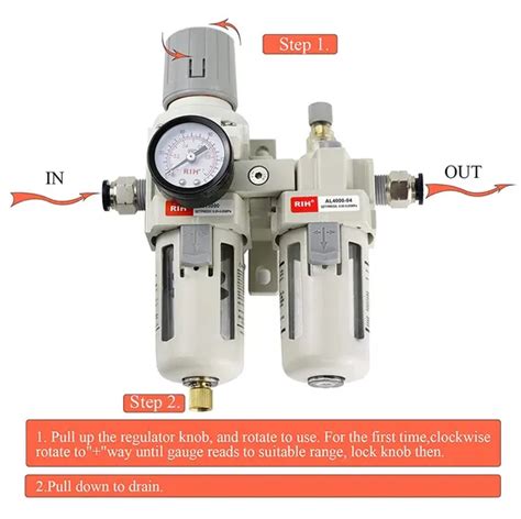Ac Series Frl Unit Air Source Treatment Combination Air Filter Pressure