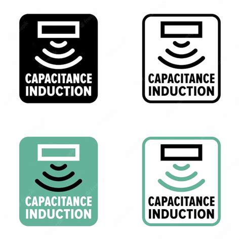 Premium Vector Capacitance Induction Electrical Connection Information Sign