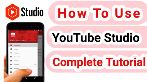 how to use youtube studio | complete tutorial youtube studio app in mobile | yt studio - YouTube