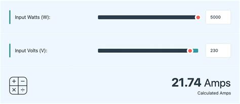 Watts To Amps Calculator Conversion Formula 230v 120v And 24v