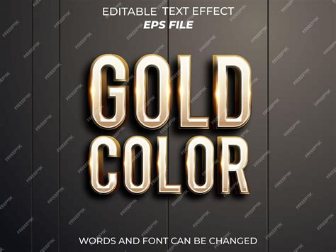 Premium Vector | Gold color text effect font editable typography 3d text vector template